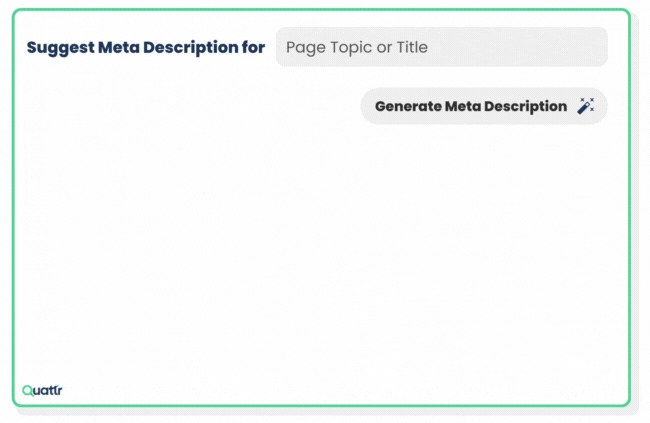 Free AI Meta Description Generator | Quattr